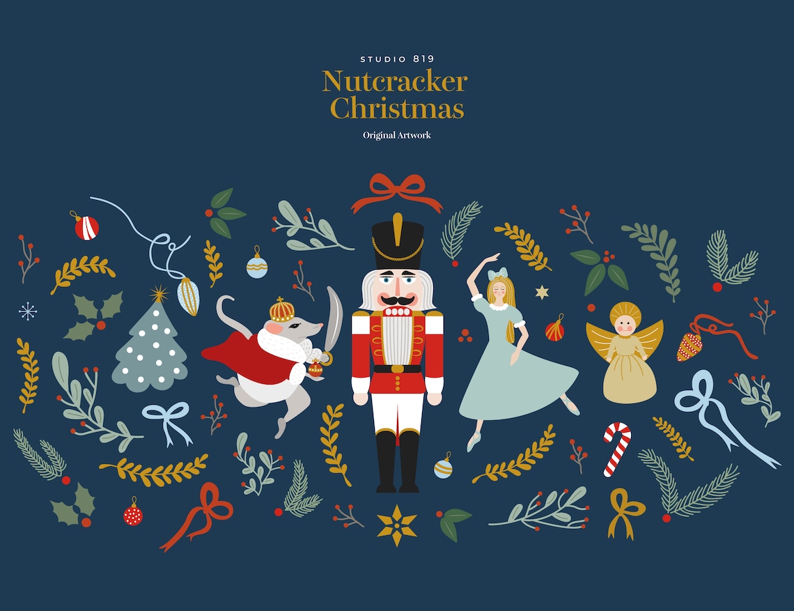 Nutcracker Christmas Clipart, Digital Clipart, Instant Download, Vector ...