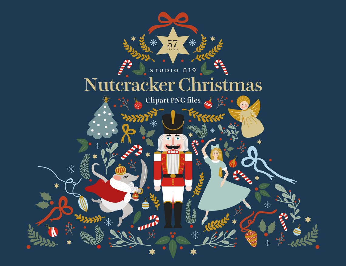 Nutcracker Christmas Clipart, Digital Clipart, Instant Download, Vector ...