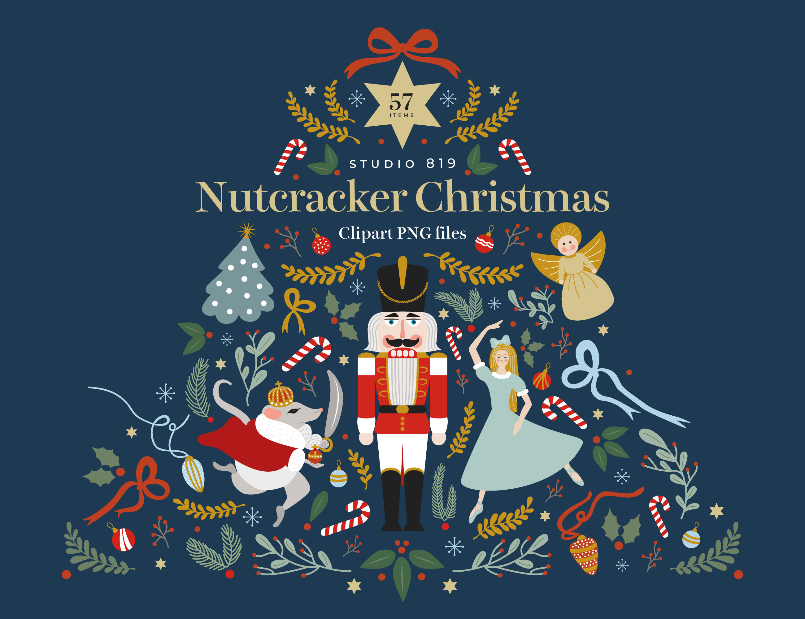 Nutcracker Christmas Clipart, Digital Clipart, Instant Download, Vector ...