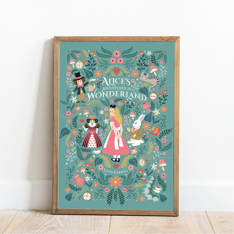 Alice in Wonderland Art Print: Whimsical Nursery Decor (digital Print ...