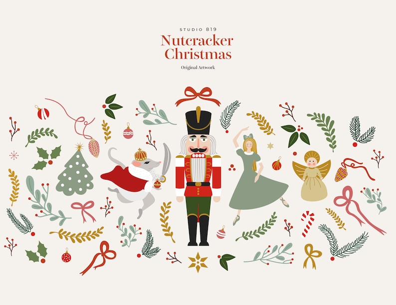 Nutcracker Christmas Clipart, Digital Clipart, Instant Download, Vector ...