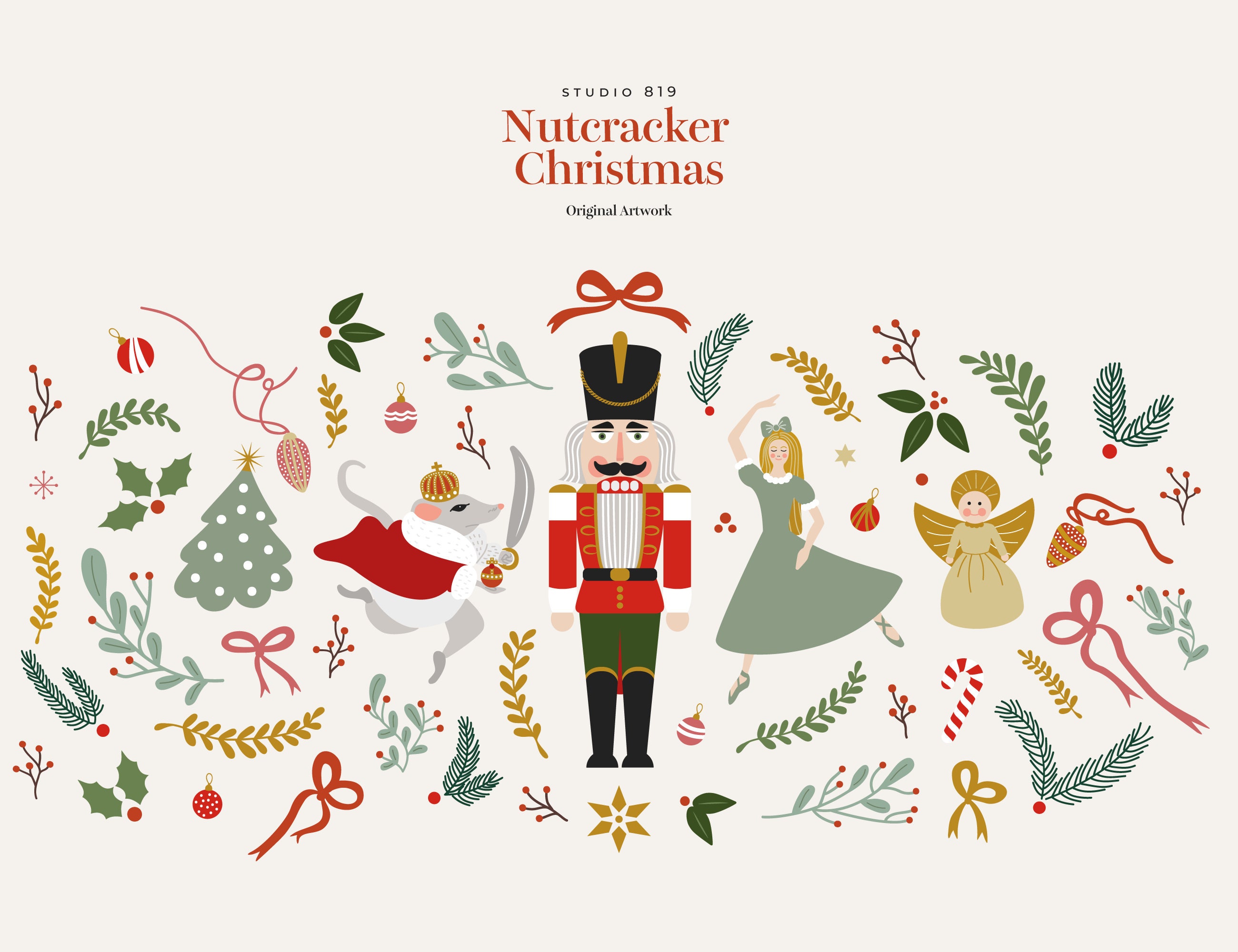 Nutcracker Christmas Clipart: Ballet PNG Graphics (digital Download) - Etsy