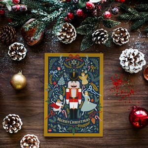 Christmas Card Printable, Nutcracker Christmas Card, Printable Card, Greeting Card, Digital ...