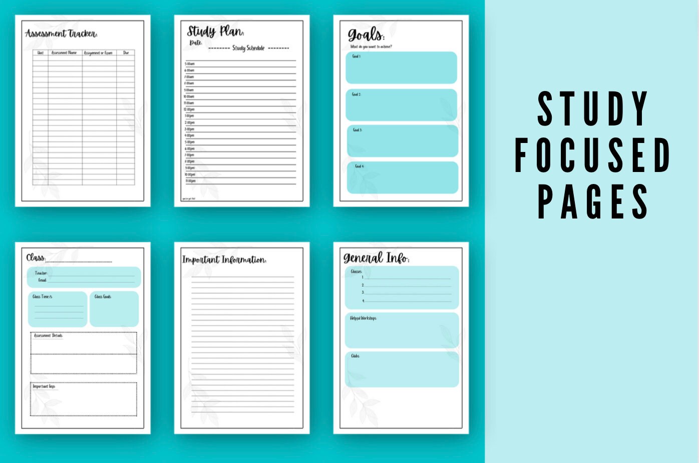 Printable Planner for Students Student Planner Study - Etsy