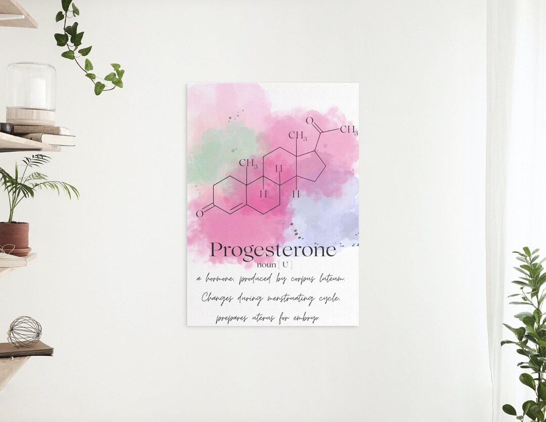 Progesterone Wall Art, Printable, Digital Product, PDF, Poster ...