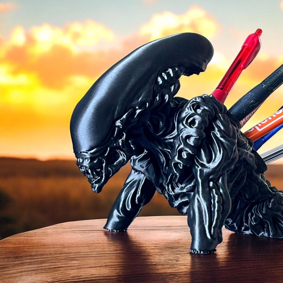 Alien Xenomorph-pennenhouder, Gothic, Xeno, Alien Pencil-penhouder ...