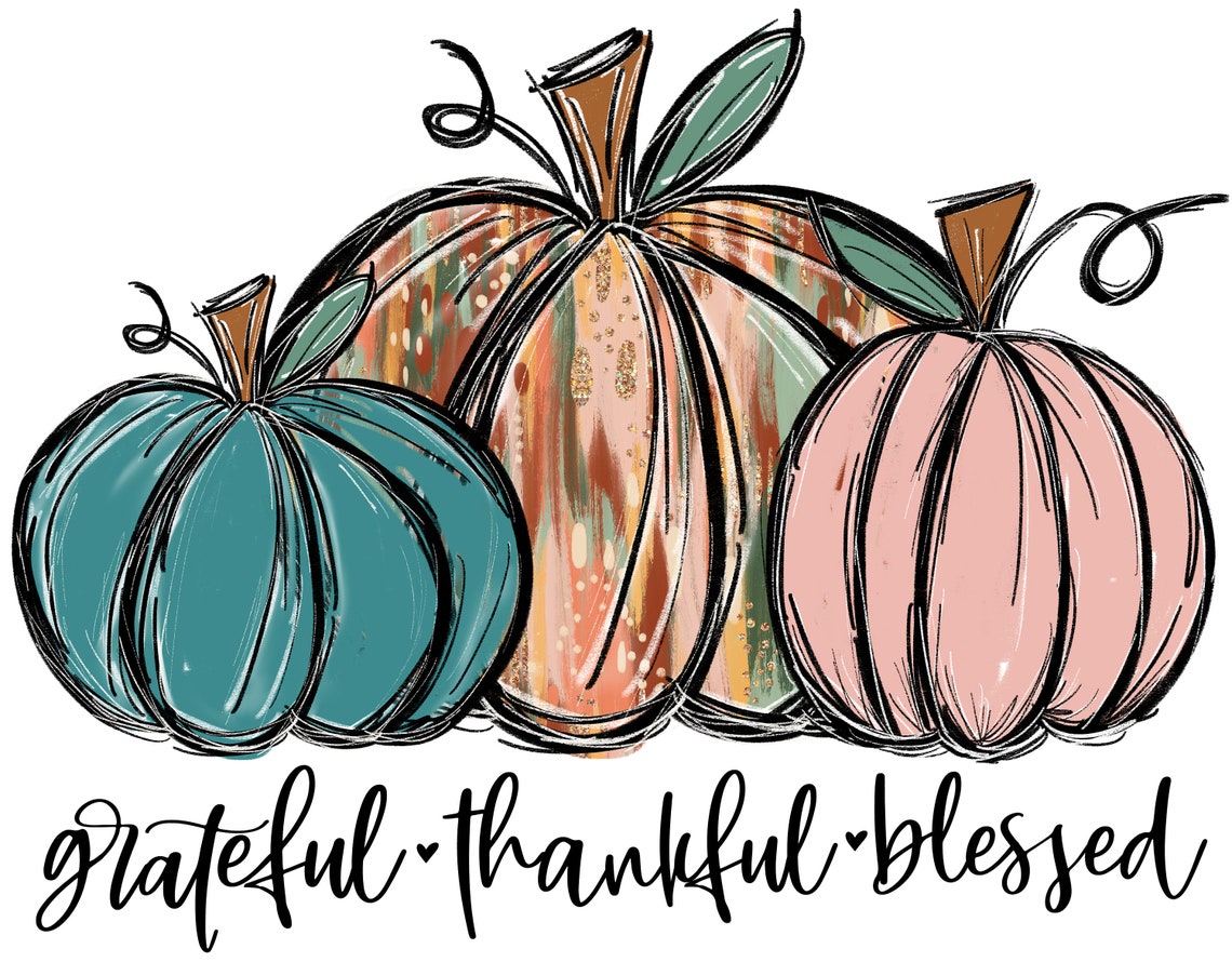 Grateful Thankful Blessed, Happy Fall Y'all Png, Fall Sublimation ...