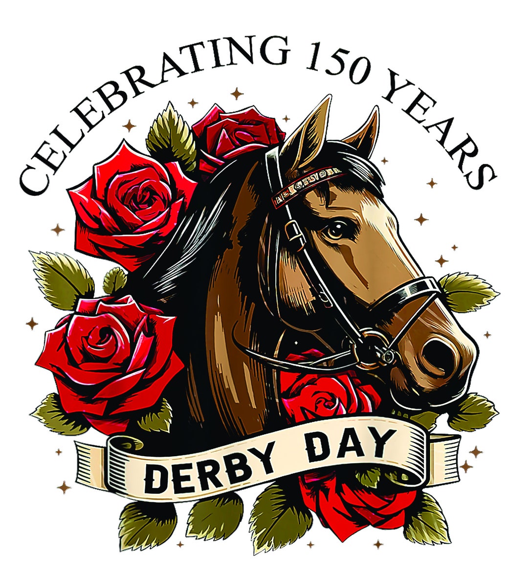Kentucky Derby Churchill Downs 2024 PNG, Run for the Roses Digital ...