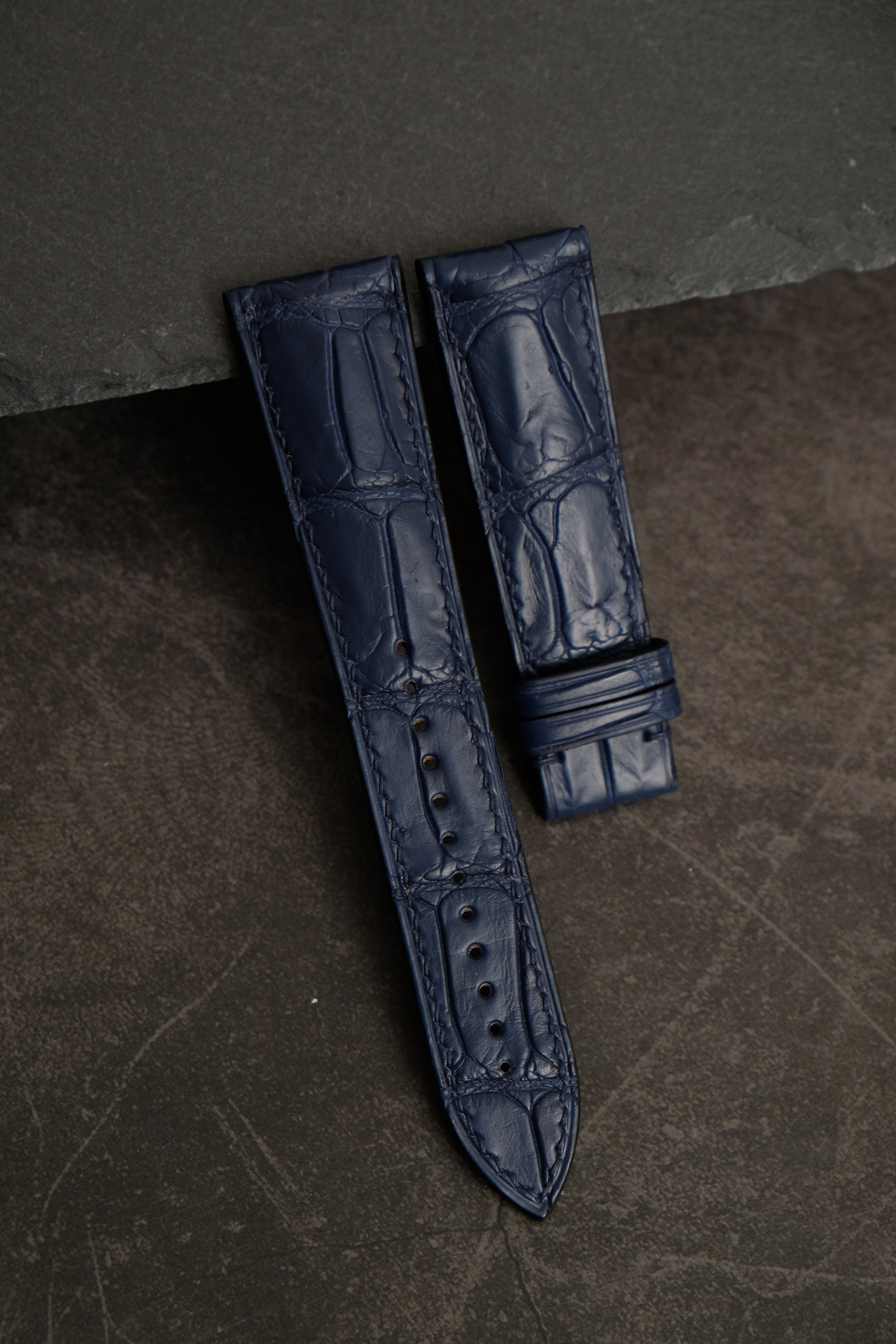 Bespoke Blue Alligator Watch Strap 24mm,22mm,21mm,20mm,19mm,18mm,16mm ...