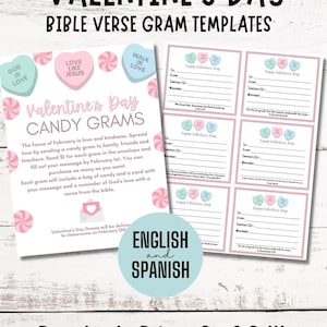 Bible Verse Valentine's Day Candy Gram Flyer Bible Verses About God's ...