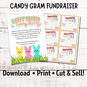 Editable Easter Candy Gram Flyer PTO / PTA School Fundraiser - Etsy