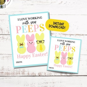 Easter Peeps Printable Tags Peeps Printable Tags Easter Cards for ...