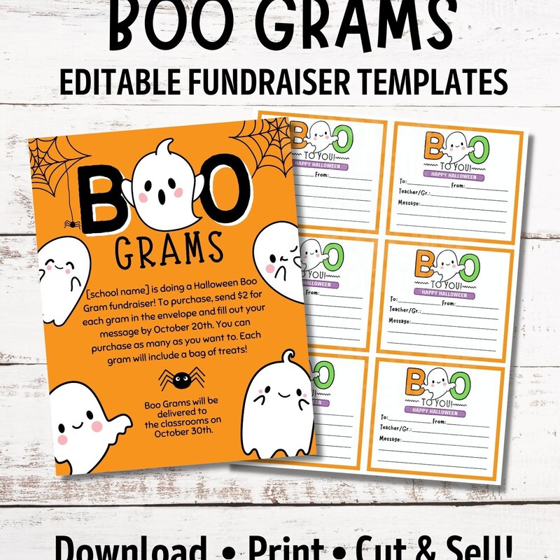 Boo Basket Flyer Template - Etsy
