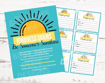 Thanksgiving Candy Gram Template School Fundraiser Gratitude - Etsy