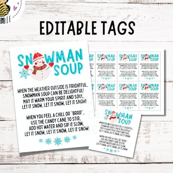 Snowman Soup - Etsy