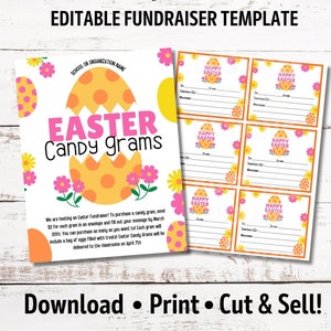 Editable Easter Candy Gram Fundraiser Flyer Printable Spring Easter ...