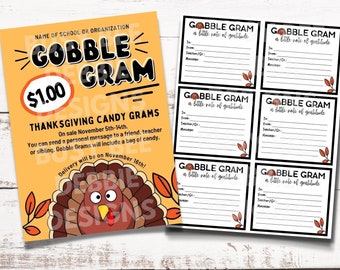 Turkey Grams for School - Etsy