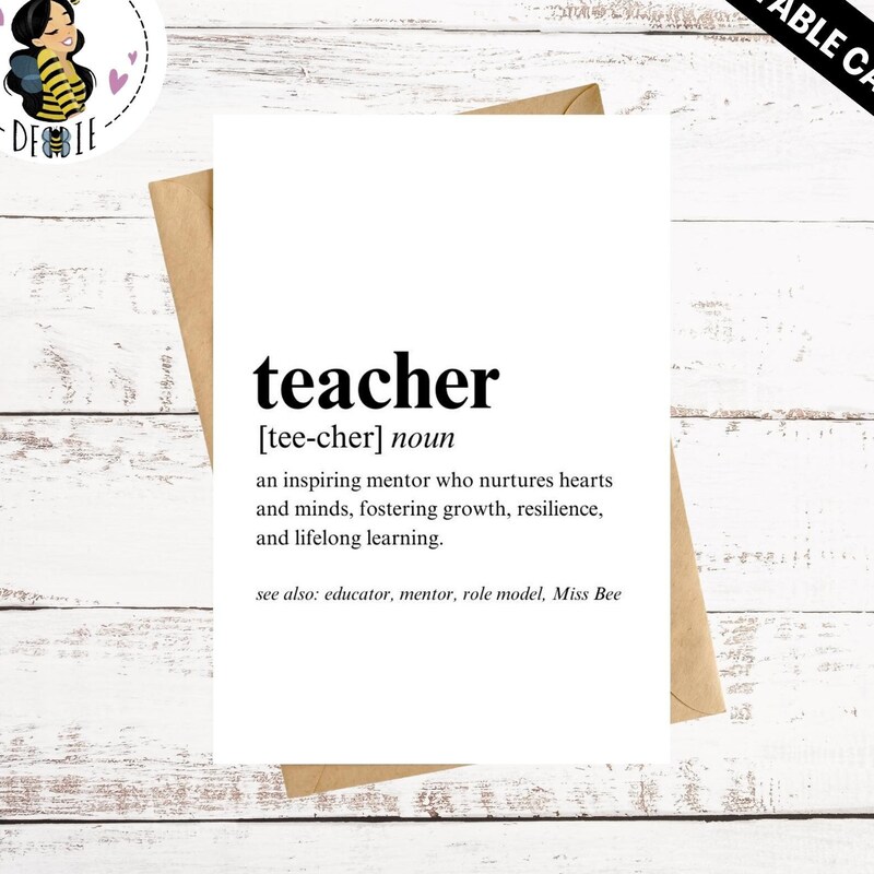 Teacher Appreciation Card - Etsy