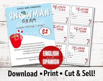 Candy Cane Gram School Fundraiser Flyer for PTA PTO Christmas - Etsy