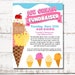 Editable Ice Cream Flyer PTA PTO Fundraiser Ice Cream Party, School ...