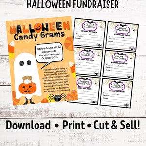 Editable Halloween Candy Gram Fundraiser Flyer Halloween - Etsy