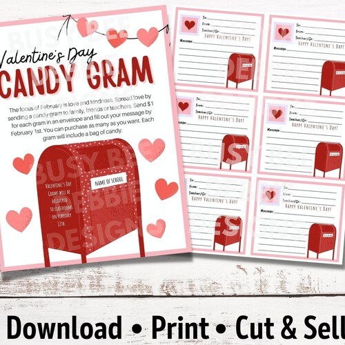 Editable Valentine's Day Grams Flyer Template Printable - Etsy