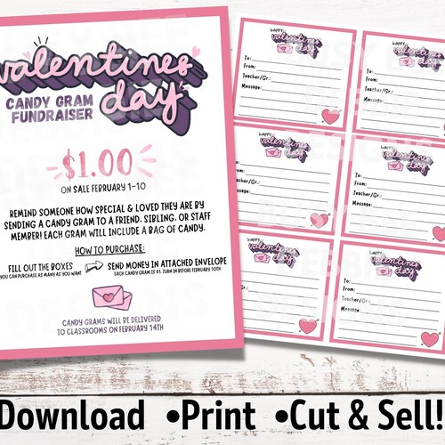 Valentine's Day Flower Gram Flyer Editable - Etsy