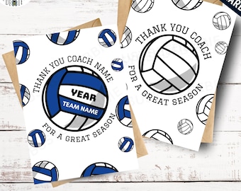 Editable Basketball Coach Thank You Card | Coach Gift | Basketball ...