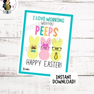 Easter Peeps Printable Tags Peeps Printable Tags Easter - Etsy