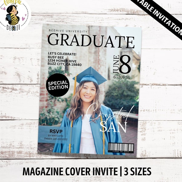 Magazine Invitation - Etsy