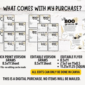 Editable Boo Grams Fundraiser Flyer Halloween Candy Gram Fundraiser ...