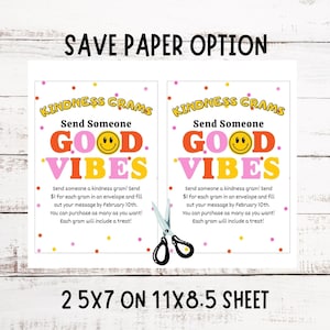 Valentines Day Candy Grams Kindness Grams for Fundraisers for Kindness ...