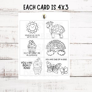 Compliment Cards Kindness Cards to Color Printable Positivity, Kindness ...
