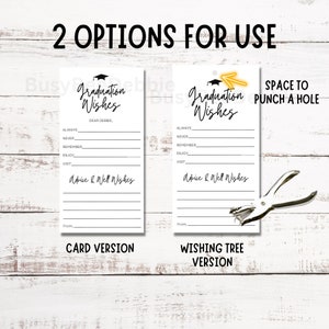Editable Graduation Best Wishes Cards | Advice Cards for Graduation ...