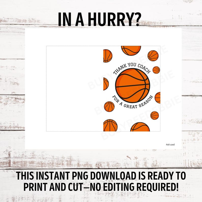 Editable Basketball Coach Thank You Card | Coach Gift | Basketball ...