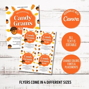 Thanksgiving Candy Gram Download | Candy Grams for School Fundraiser ...
