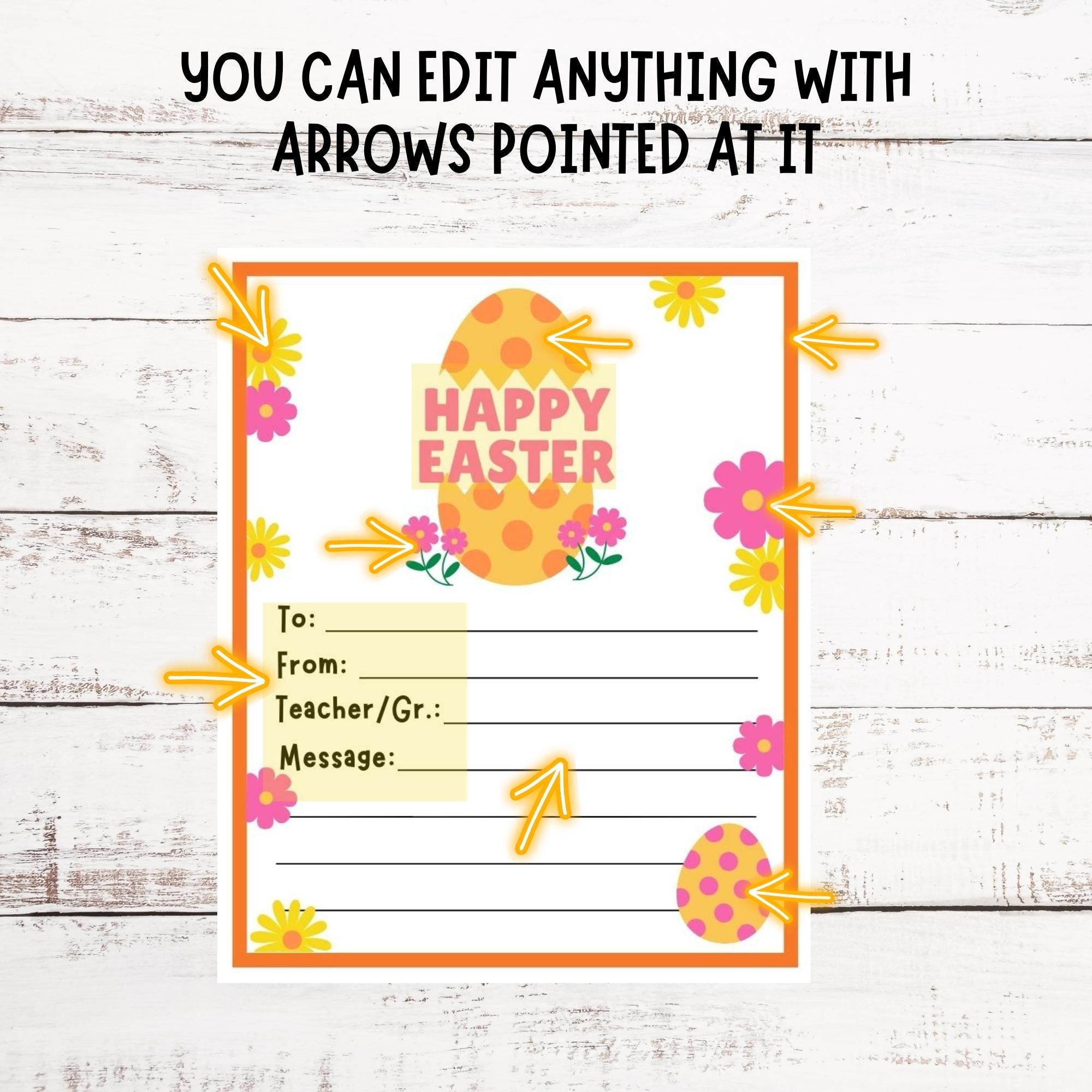 Editable Easter Candy Gram Fundraiser Flyer | Printable Spring Easter ...