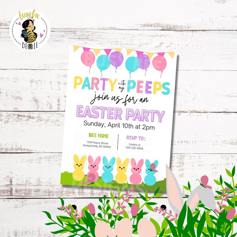 Editable Easter Party Invitation Easter Invite Party With - Etsy