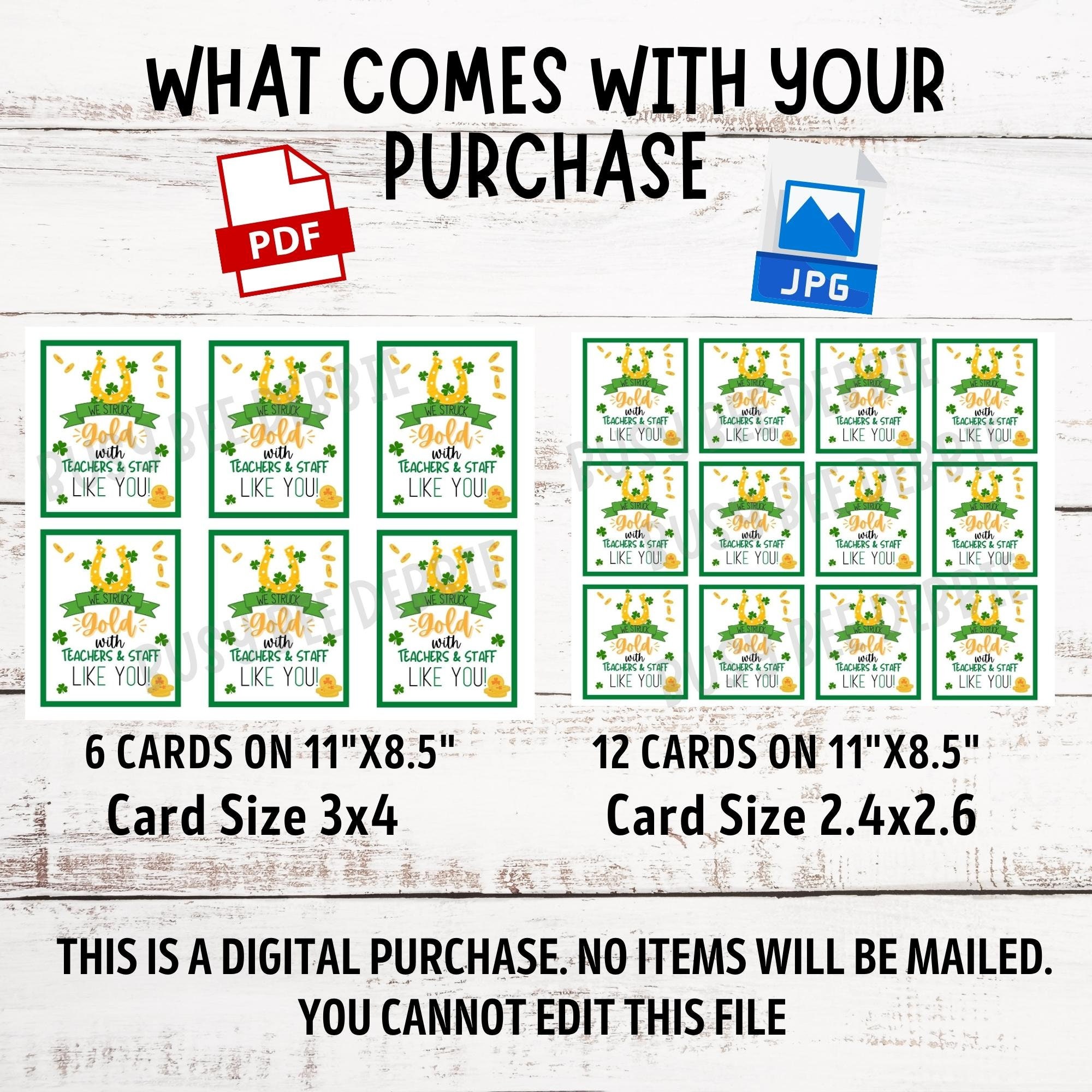 Printable St. Patrick's Day Teacher and Staff Appreciation - Etsy