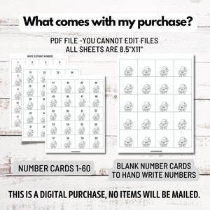 White Elephant Gift Exchange Printable Numbers Editable - Etsy