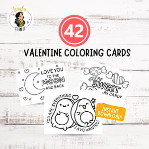 Valentine Coloring Pages, Printable Valentine Coloring Cards | Kids ...