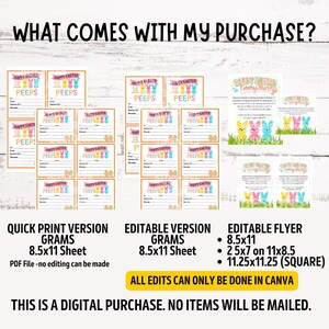 Editable Easter Candy Gram Flyer PTO / PTA School Fundraiser - Etsy