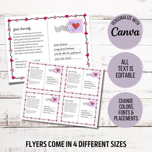 Printable Valentine's Day Candy Gram | Post Card Valentine Fundraiser ...