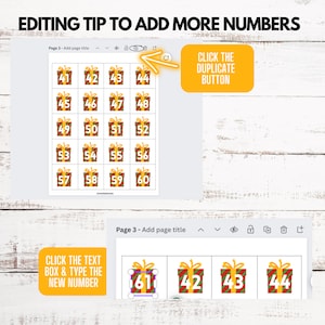 White Elephant Gift Exchange Printable Numbers | Editable Download for ...