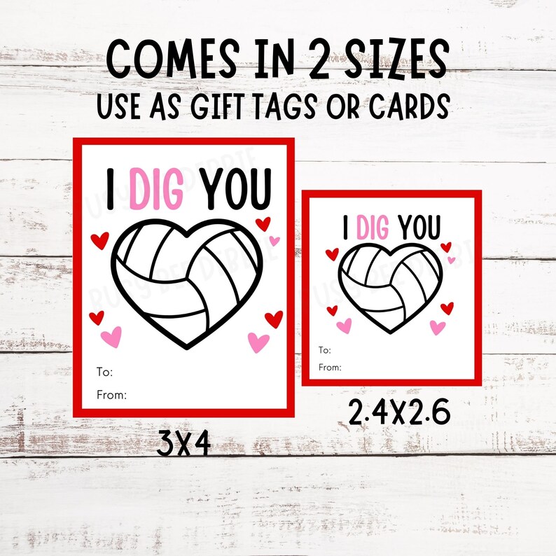 Volleyball Printable Valentine's Day Cards | Valentine Kids Sports ...