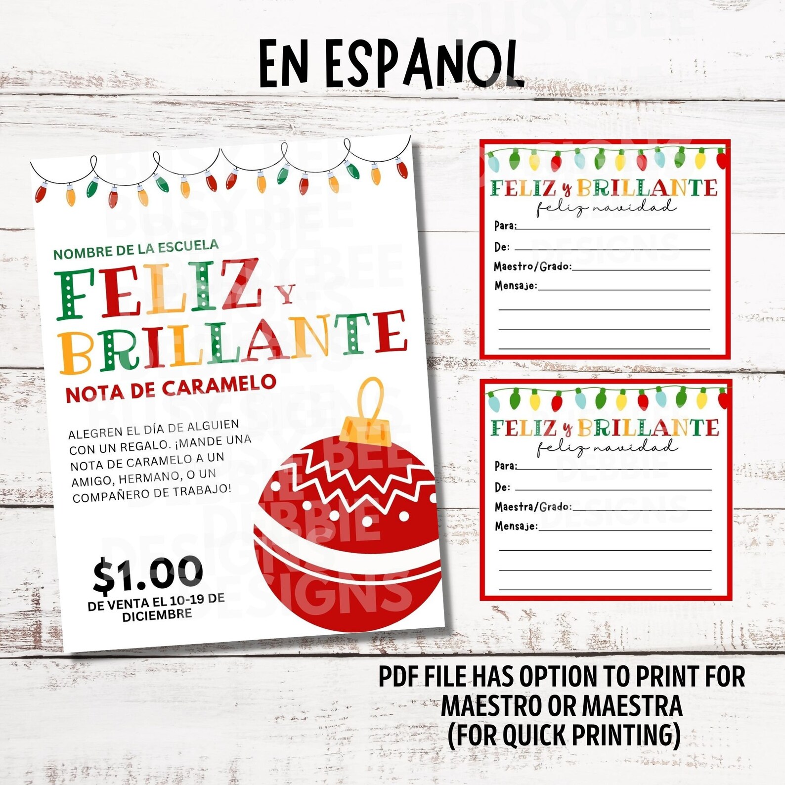 Christmas Candy Gram School Fundraiser Template Editable - Etsy