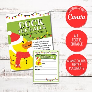 Editable Santa Rubber Duck Fundraiser Flyer Printable Christmas ...