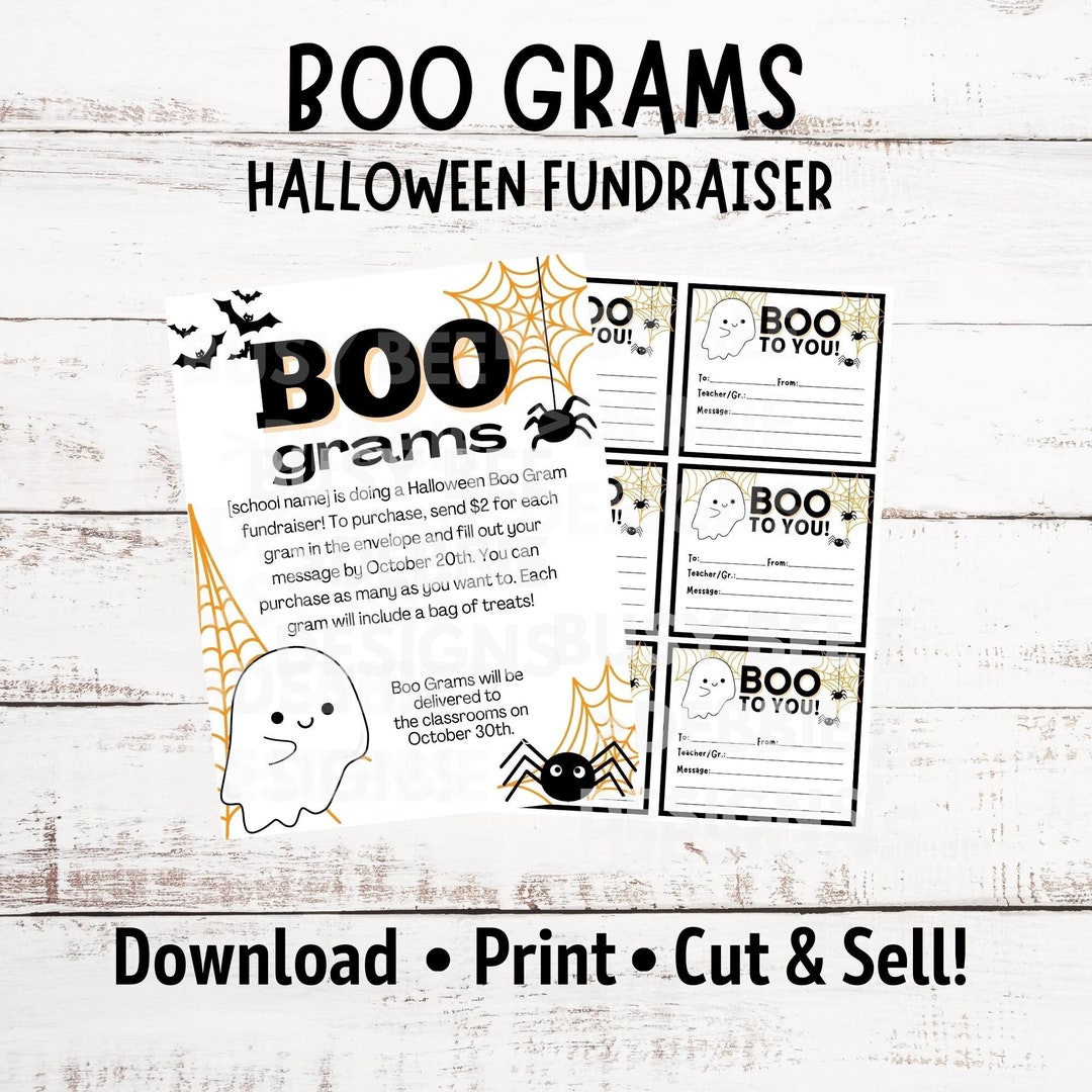Editable Boo Grams Fundraiser Flyer Halloween Candy Gram - Etsy