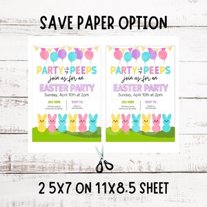 Editable Easter Party Invitation Easter Invite Party With My Peeps ...