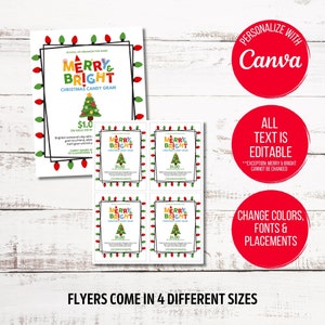 Christmas Candy Gram School Fundraiser Template | Editable Holiday ...